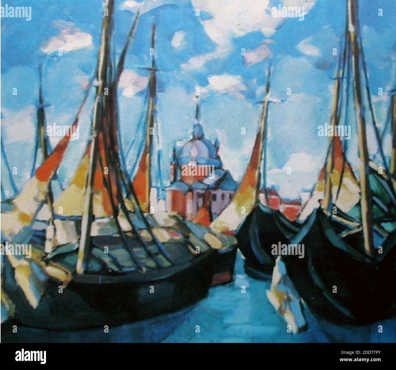 Konrad Mägi - Laevad Veneetsias - 1922-1923 õli Stock Photo - Alamy