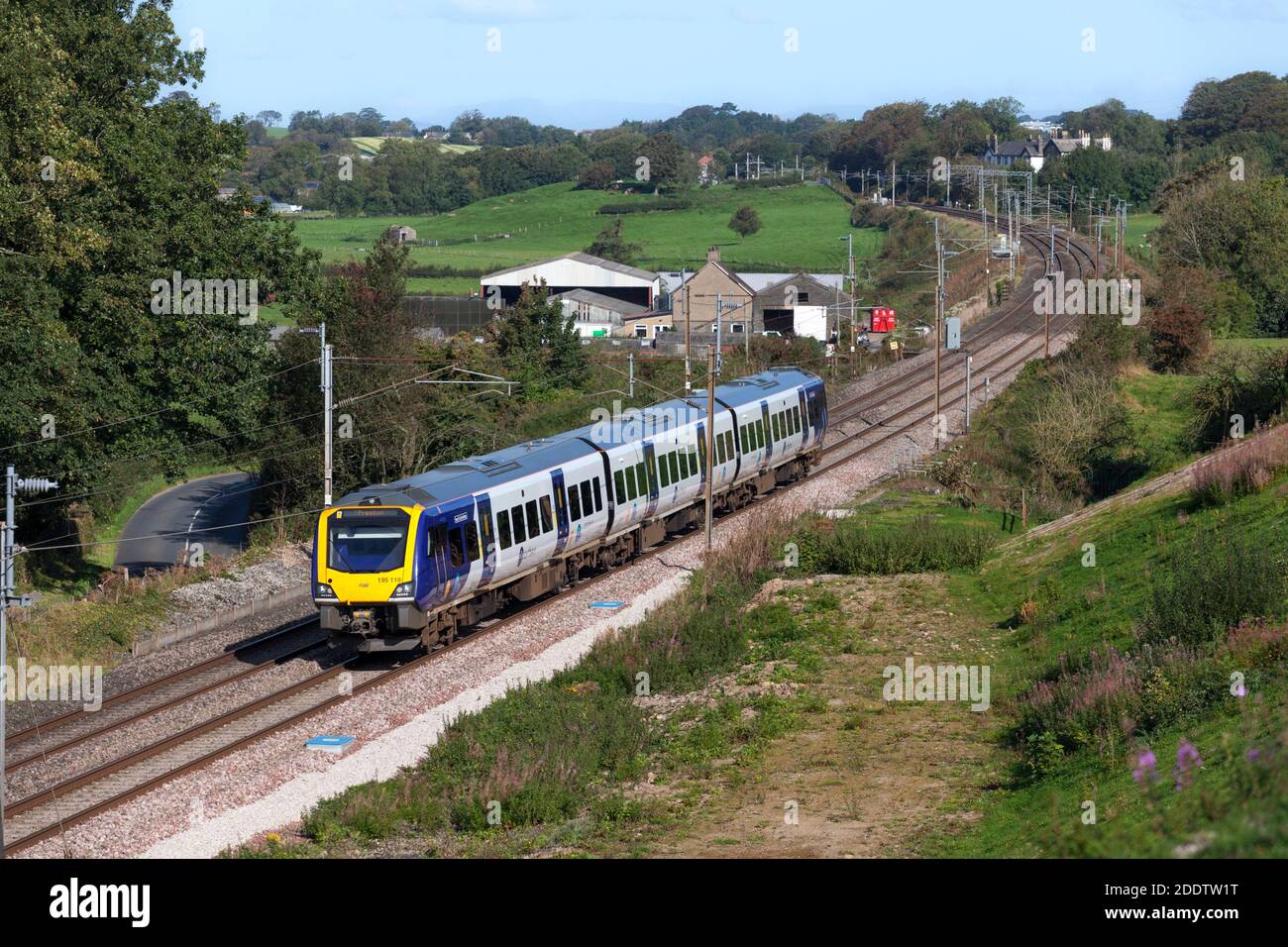 Northern Rail CAF class 195 diesel multiple unit train 195116 on the ...