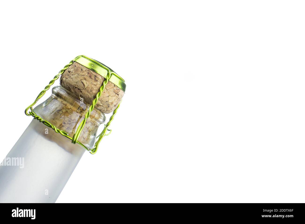 Tasty champagne isolated on white background. Non-alcoholic champagne ...