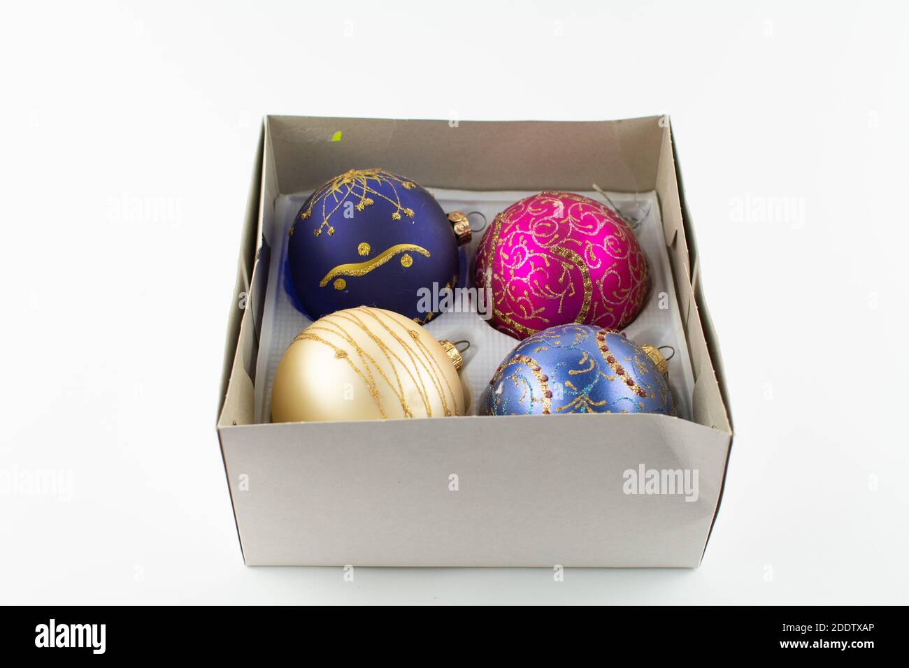 a set of beautiful balls for the Christmas tree Stock Photo - Alamy