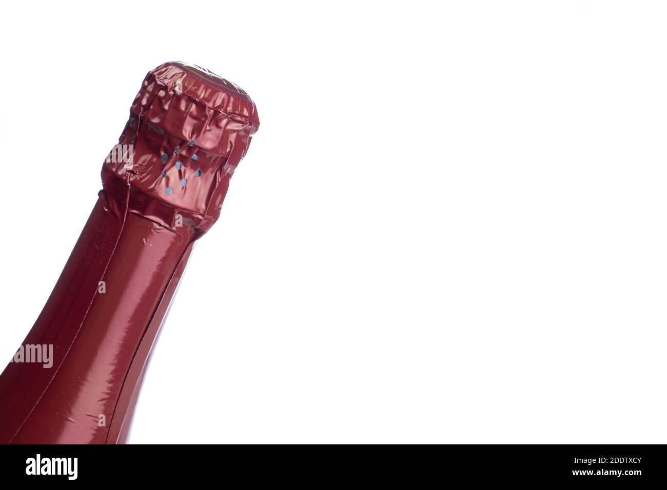 Tasty champagne isolated on white background. Non-alcoholic champagne ...