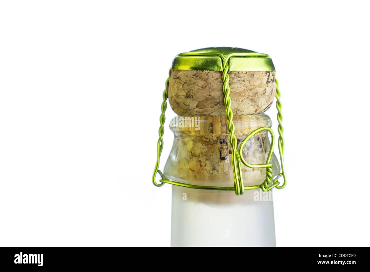 Tasty champagne isolated on white background. Non-alcoholic champagne ...