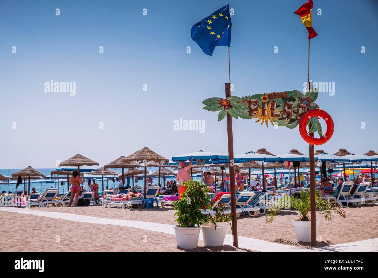 Playa Pilar - Pilar Beach. La Carihuela beach. Torremolinos, Málaga ...