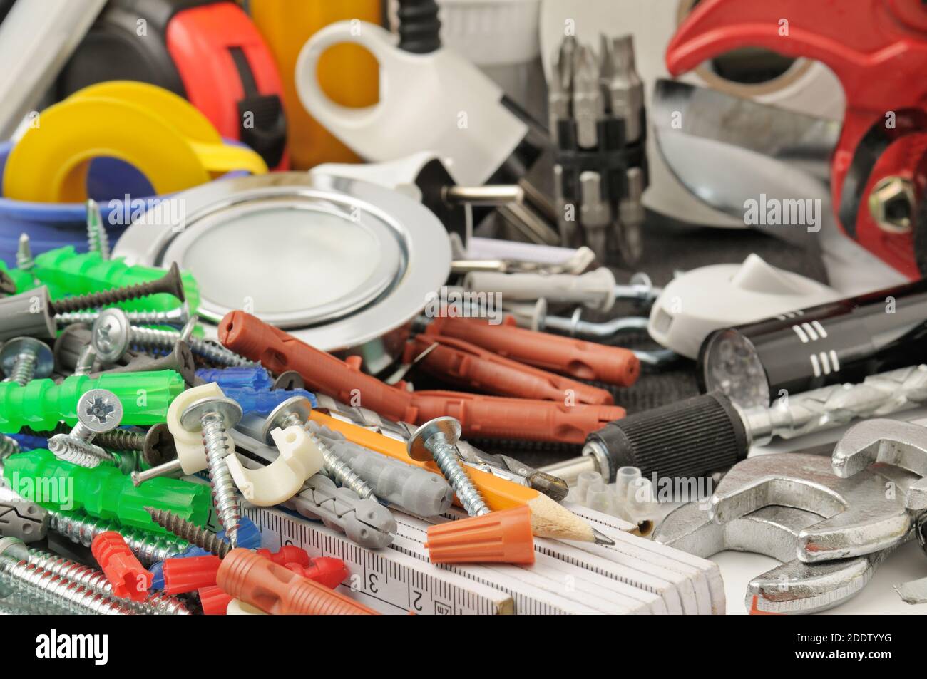 collection tools isolated on white background Stock Photo - Alamy