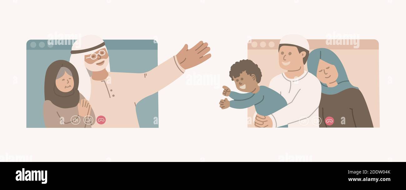 Muslim mother and child vector vectors hi-res stock photography and ...