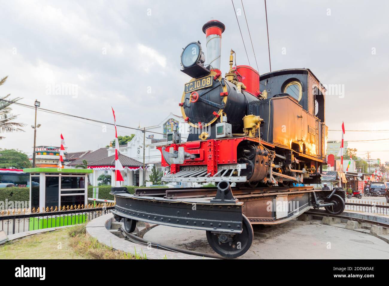 An old locomotive train displayed in Bandung, Indonesia Stock Photo - Alamy