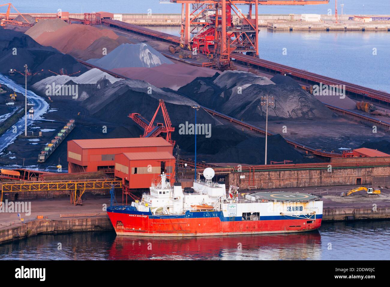 The Aquila Explorer oceanographic vessel at the mineral and aggregate ...