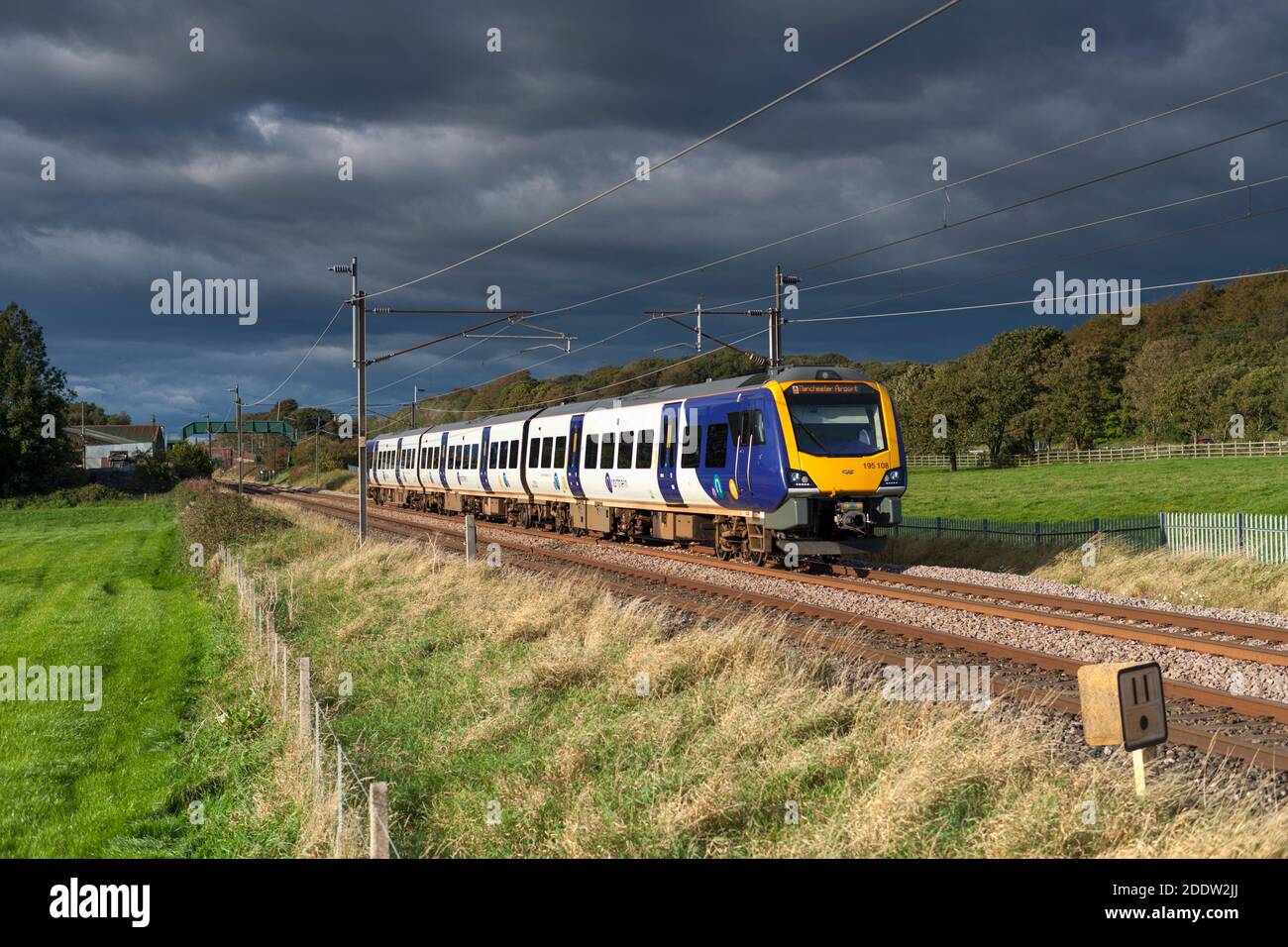Northern Rail CAF class 195 diesel multiple unit train 195108 on the ...