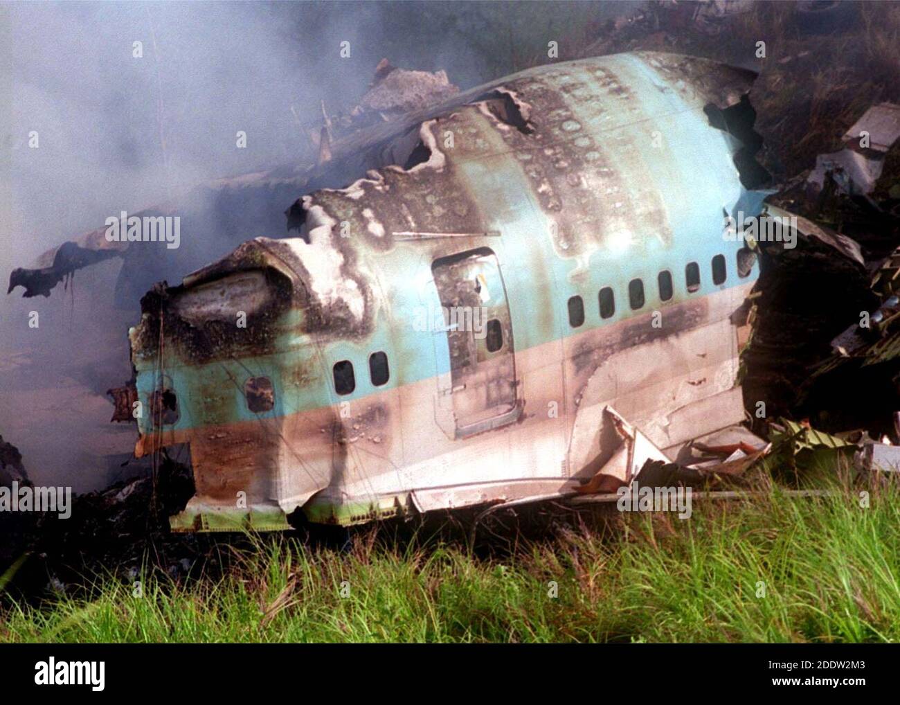 Korean Air Flight 801 wreckage Stock Photo - Alamy