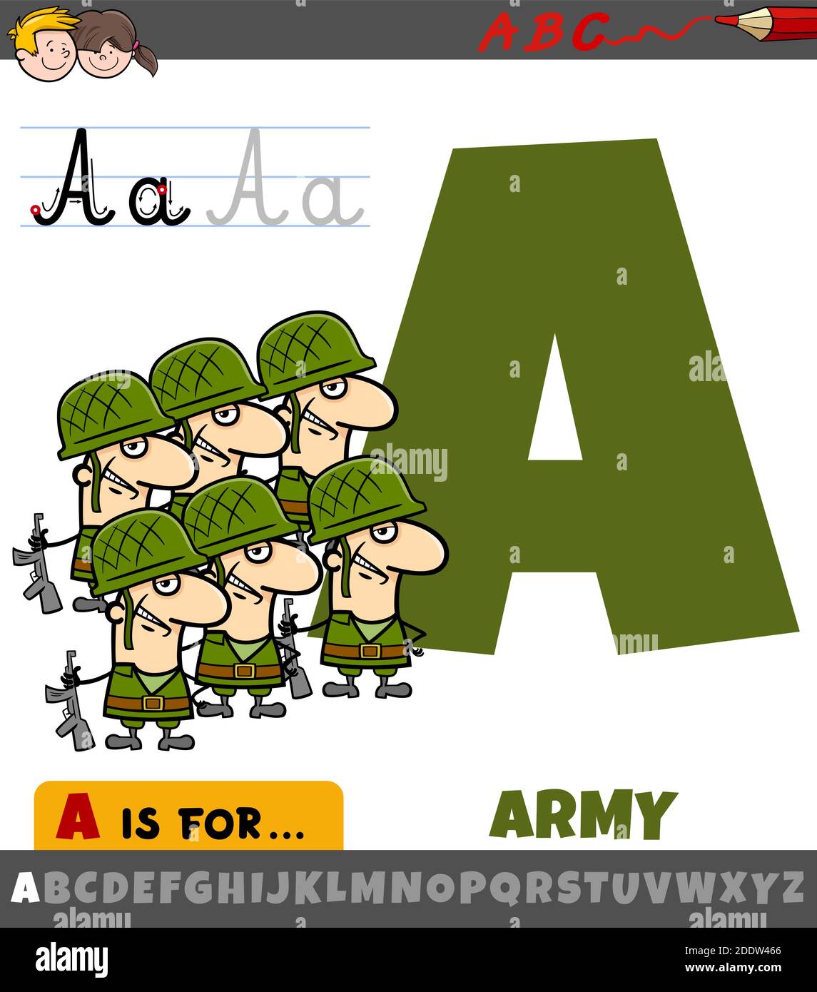 Cartoon letter a hi-res stock photography and images - Alamy