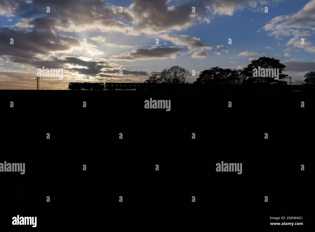 Preserved class 86 electric locomotive 86259 hauling a West Coast ...