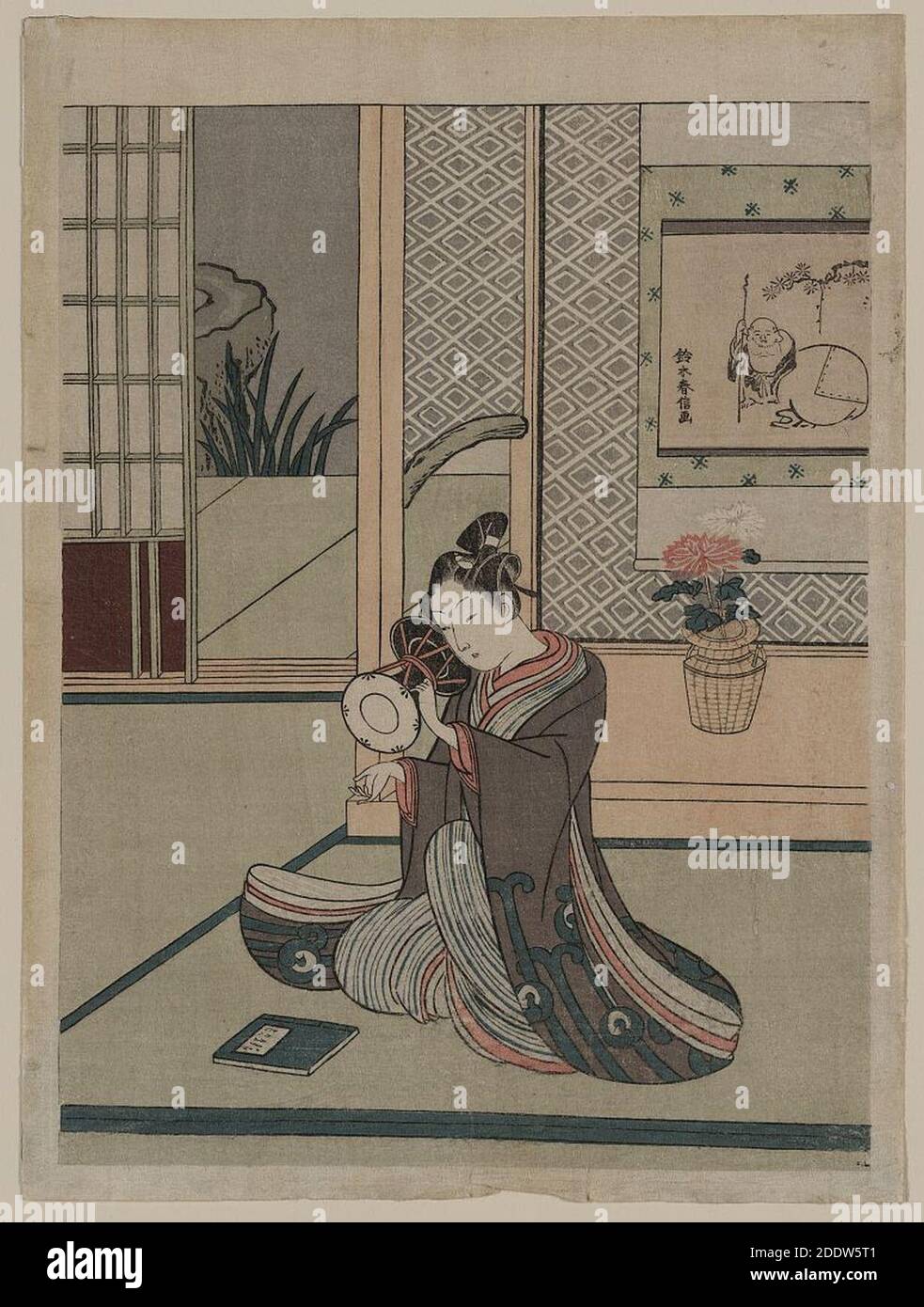 Kotsuzumi o utsu wakashū Stock Photo - Alamy