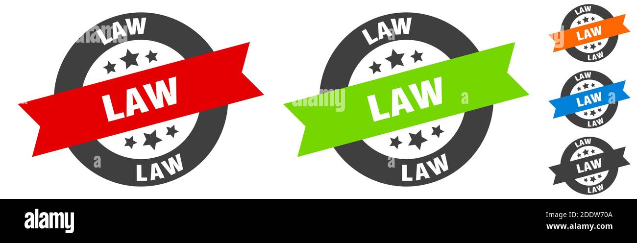 law stamp. law round ribbon sticker. label Stock Vector Image & Art - Alamy
