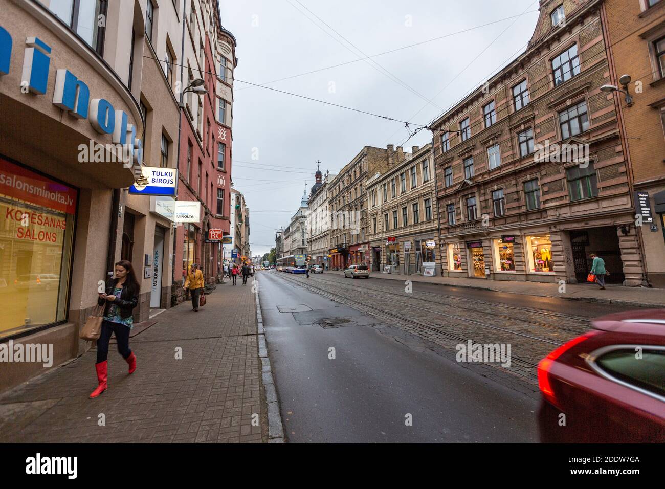 View of Krišjāņa Barona iela, Riga, Latvia Stock Photo - Alamy