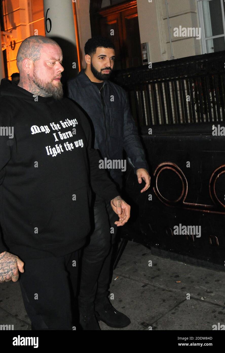 Drake Leaving Tape NightClub, ,London Stock Photo - Alamy