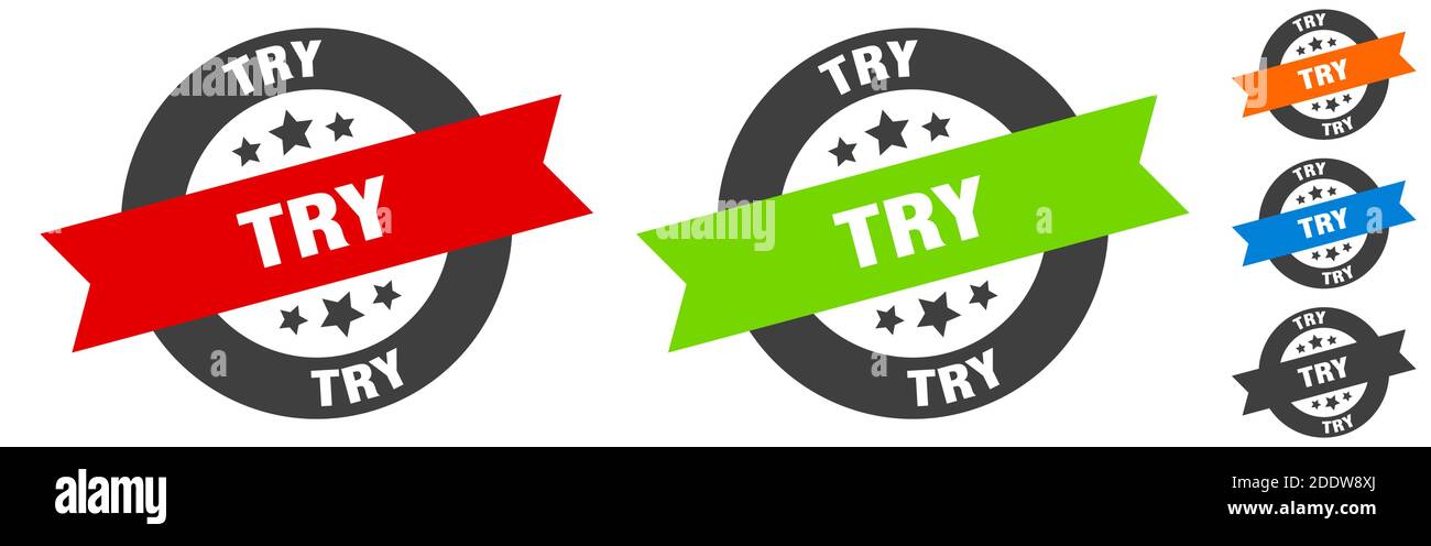 Try stamp label round hi-res stock photography and images - Alamy