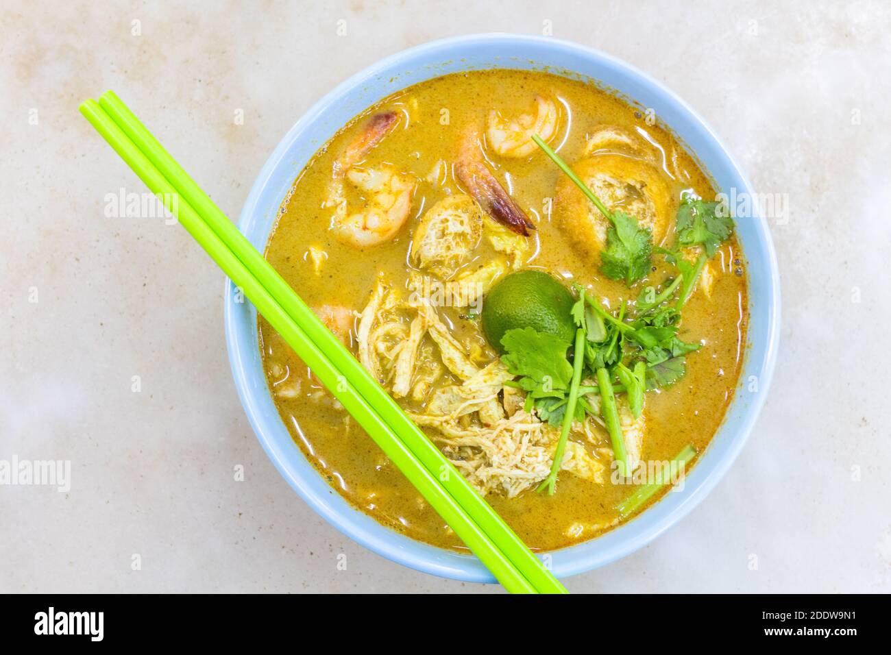 Seafood laksa at a local chinese malay restaurant along Gaya Street in ...