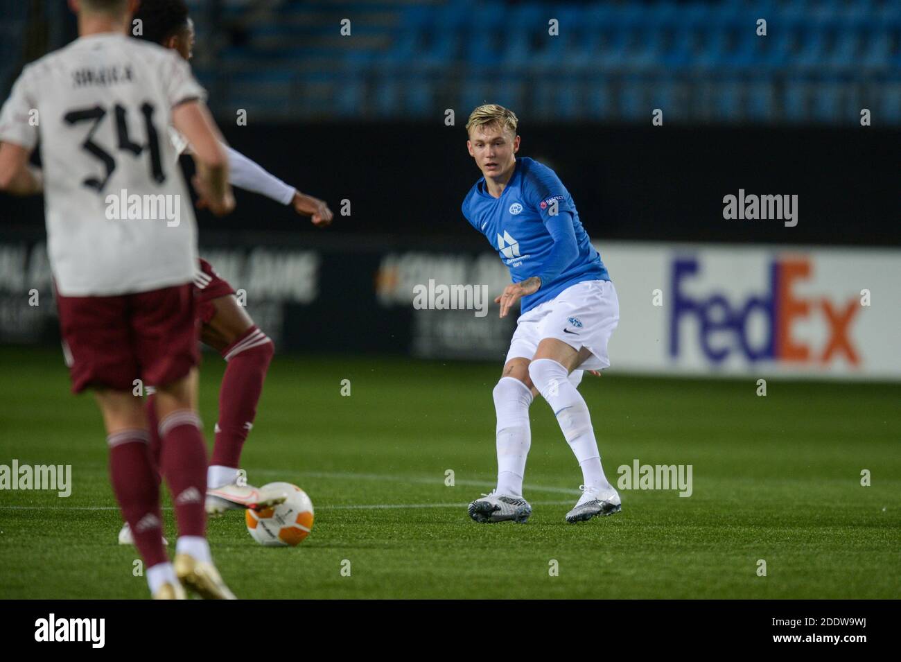 MOLDE, NORWAY - NOVEMBER 26: Birk Risa of Molde FK during the UEFA ...
