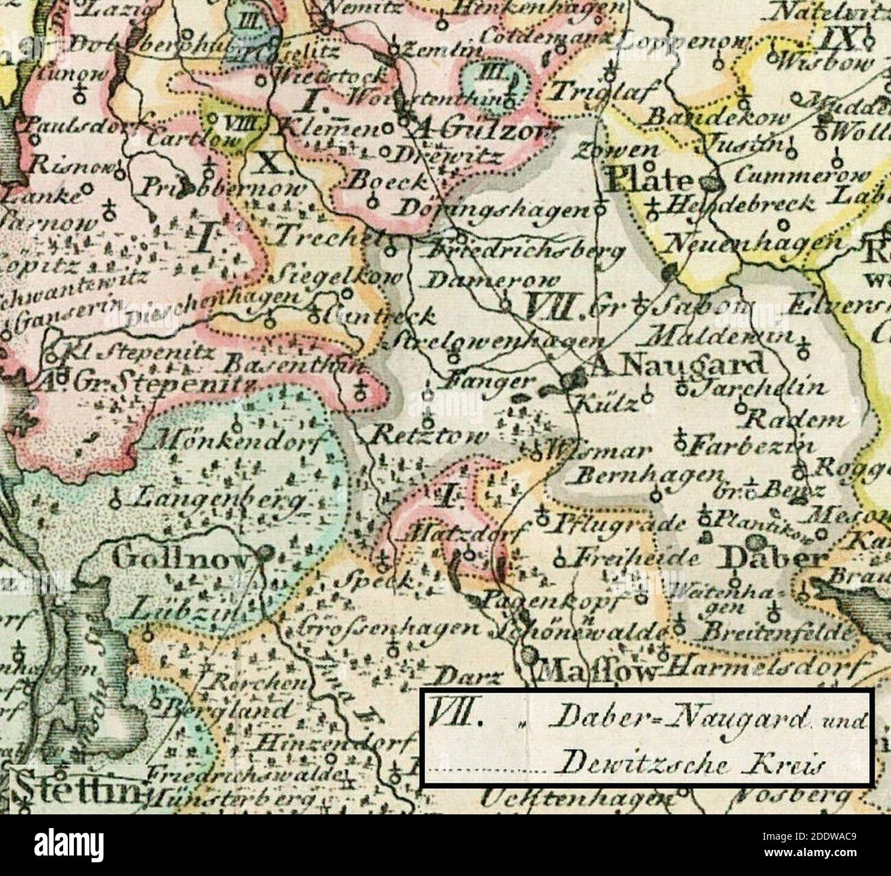 Kreis Daber-Naugard-Dewitz 1794 Stock Photo - Alamy
