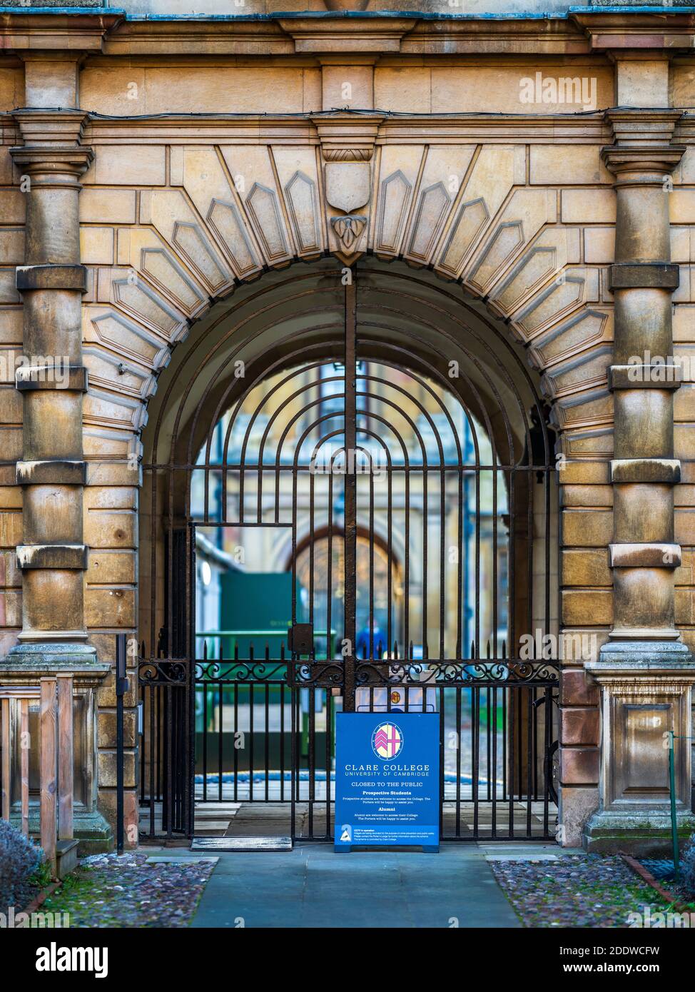 Clare College Cambridge University - main entrance to Clare College ...
