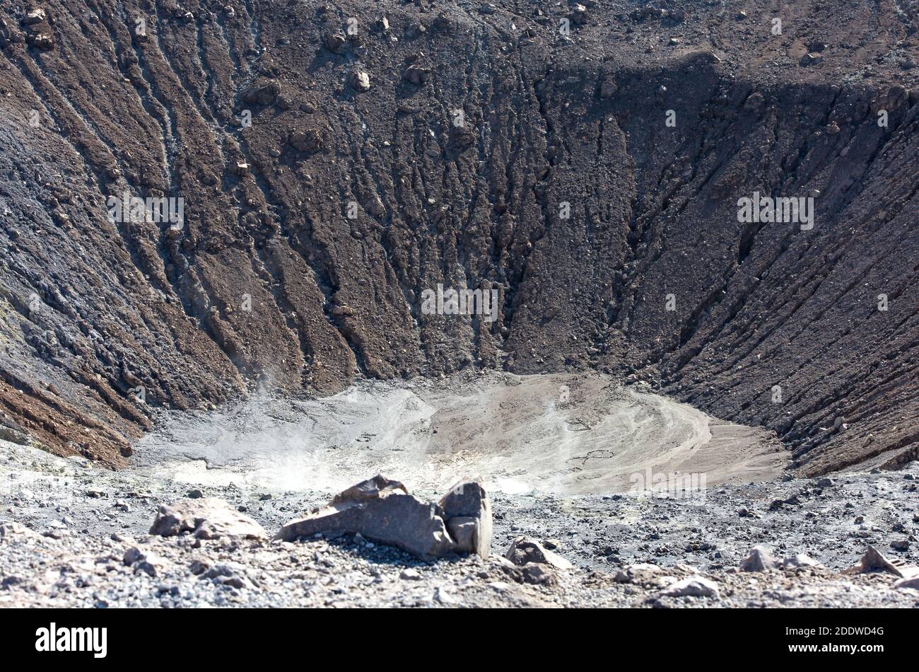 Aeolian Islands, Volcano (Vulcano Island), lava rocks, craterand sulfur ...