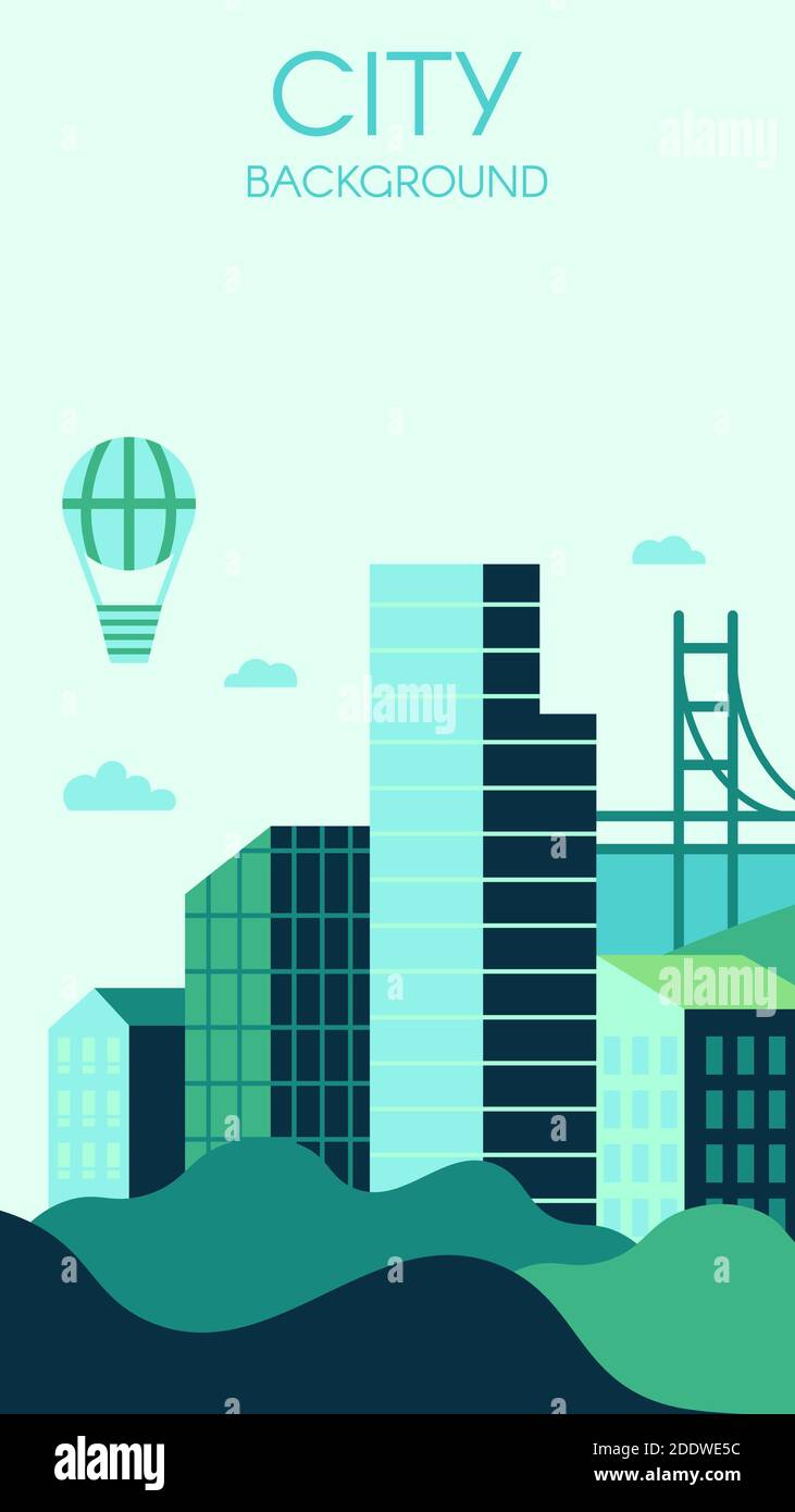 Green skyscrapers on background Stock Vector Images - Alamy