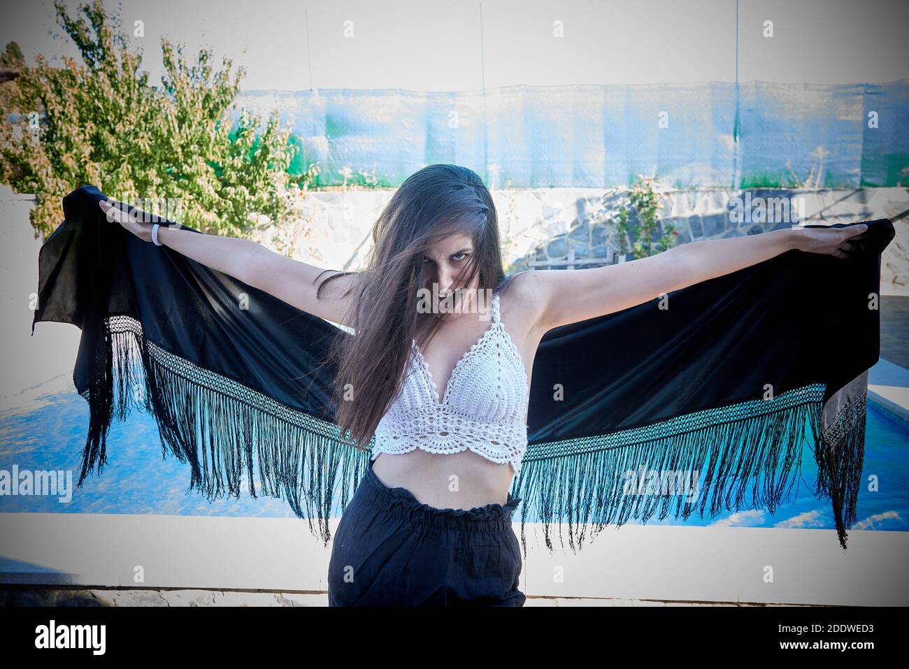 Young woman dancing fountain hi-res stock photography and images - Alamy