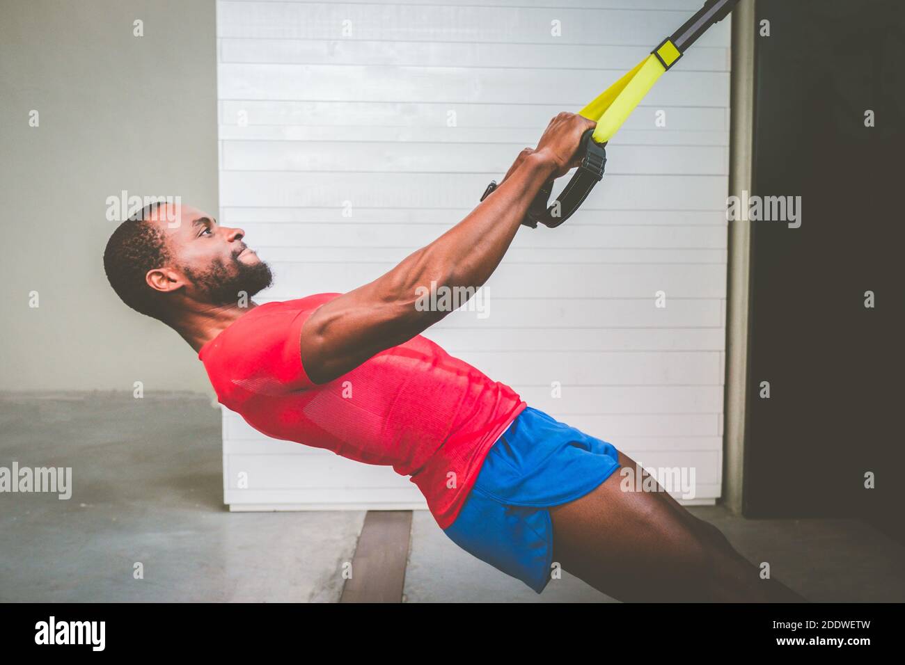 African american male gym trainer hi-res stock photography and images ...