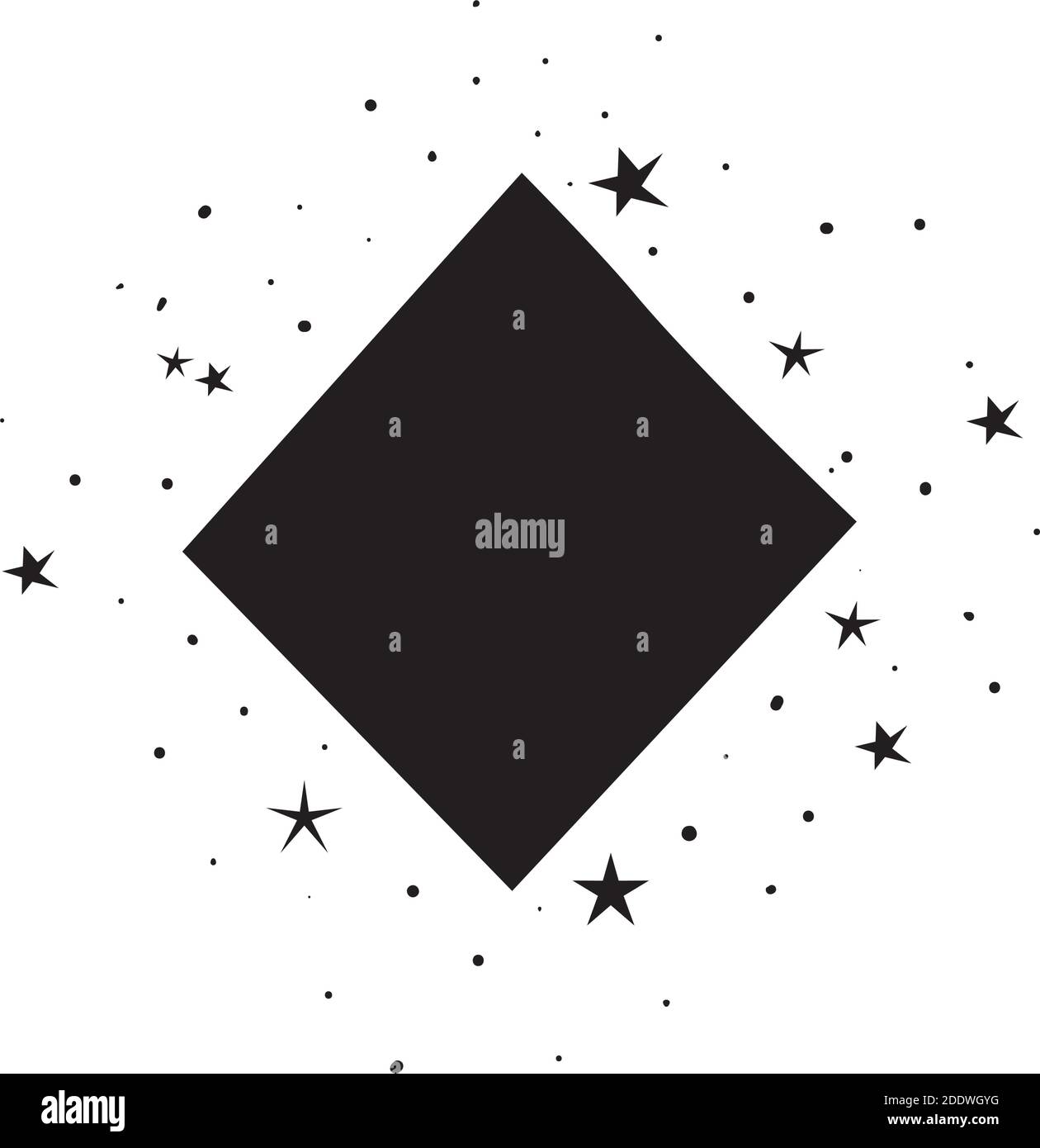 diamond with stars in white background Stock Vector Image & Art - Alamy
