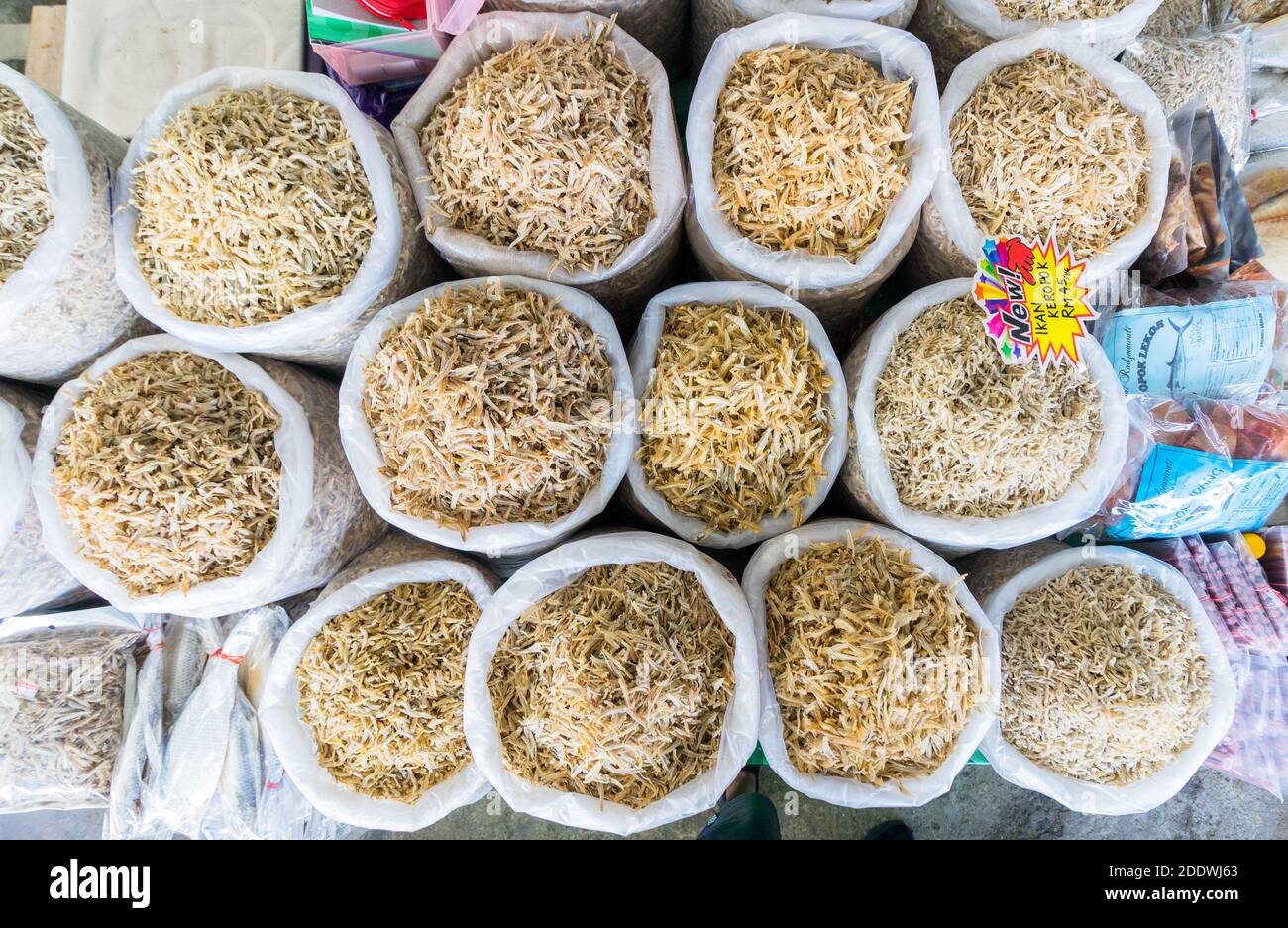 Dried fish sold at the Filipino market in Kota Kinabalu, Sabah ...