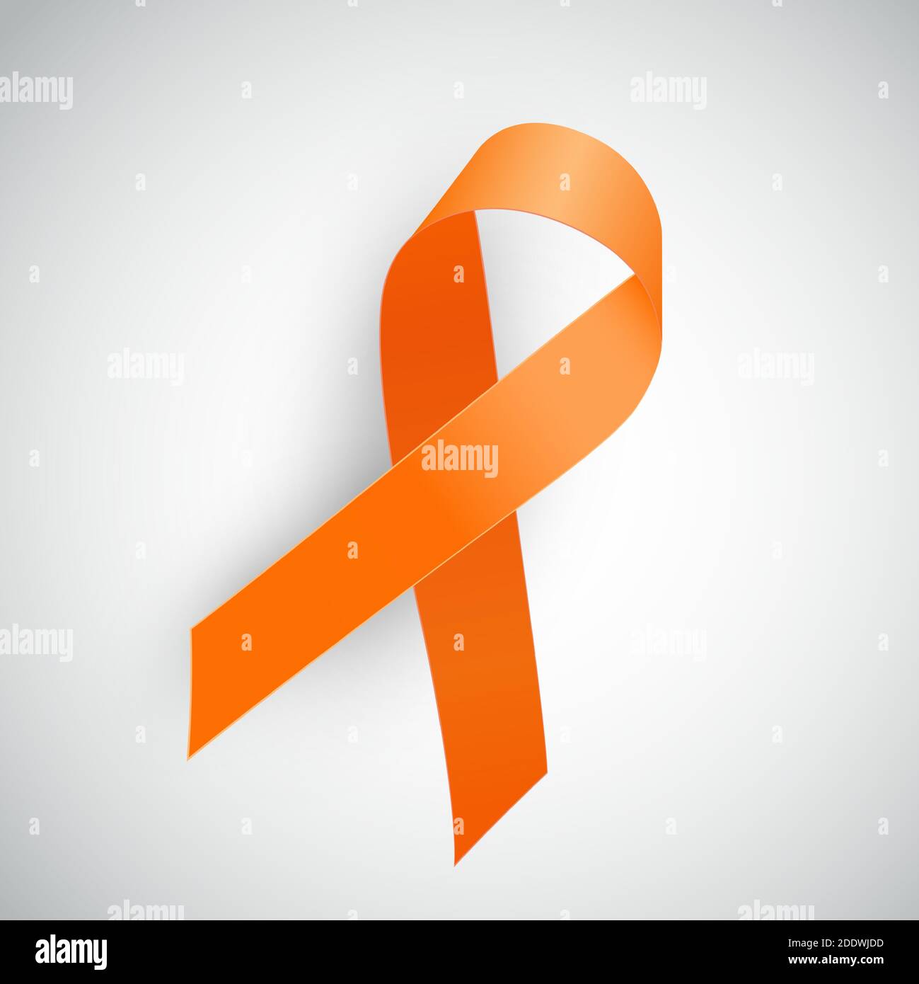 Orange Ribbon a Medical Symbol of Leukemia. Vector Illustration EPS10 ...