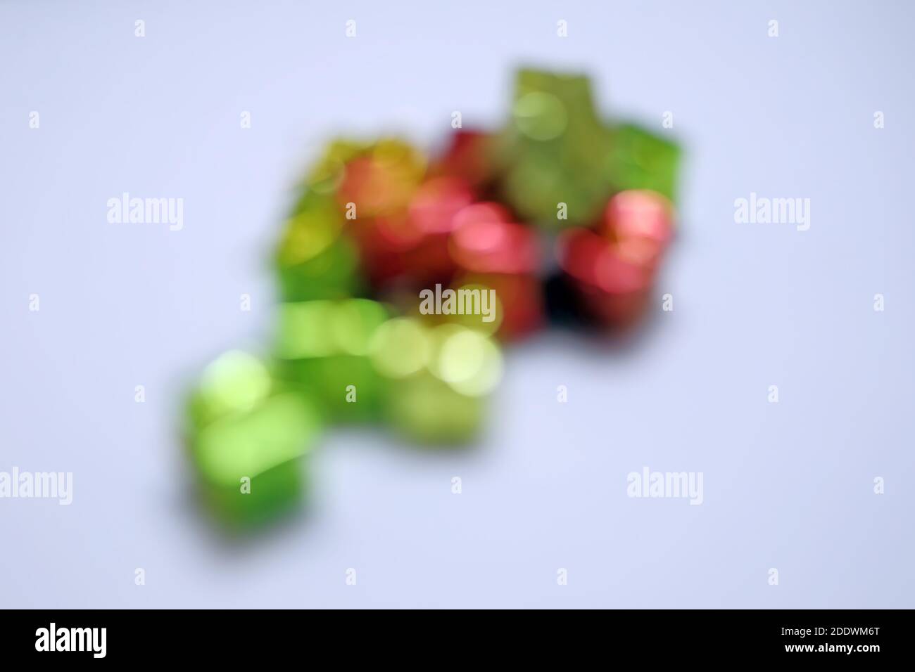 Blurred gift boxes isolated on white background Stock Photo - Alamy