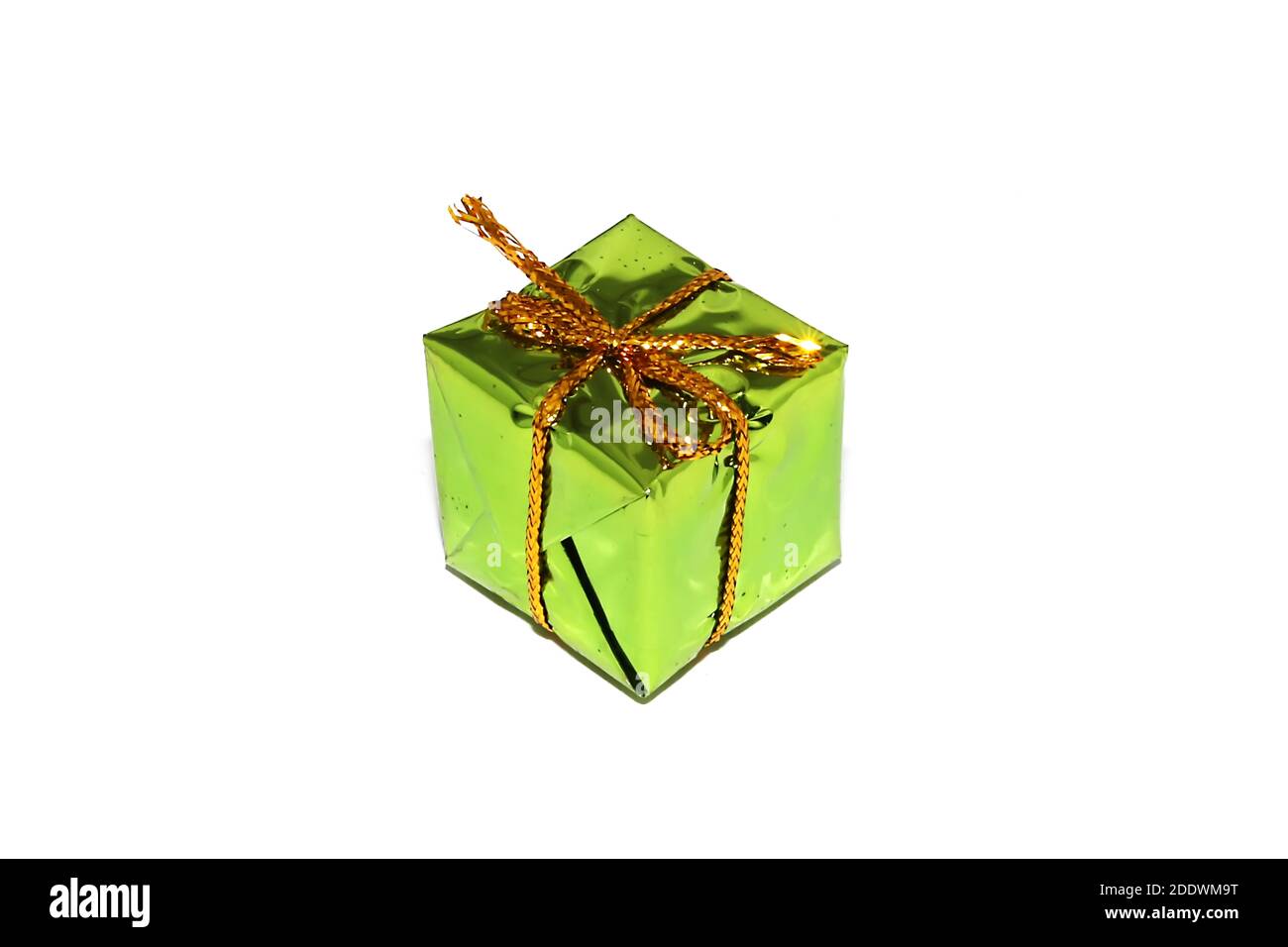 Small Handmade green gift box Stock Photo - Alamy