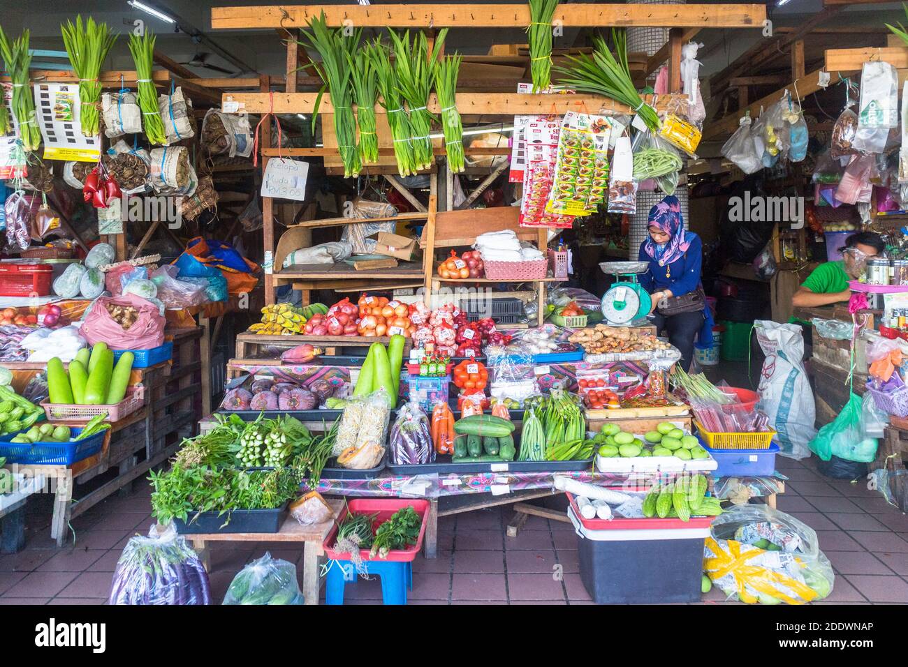 Vegetable sold at a local market in Kota Kinabalu, Sabah, Malaysia ...