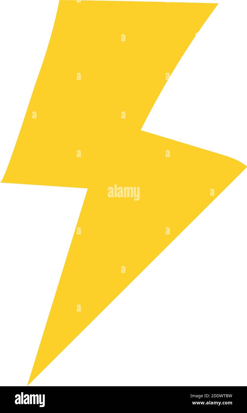 sticker of thunder of yellow color Stock Vector Image & Art - Alamy