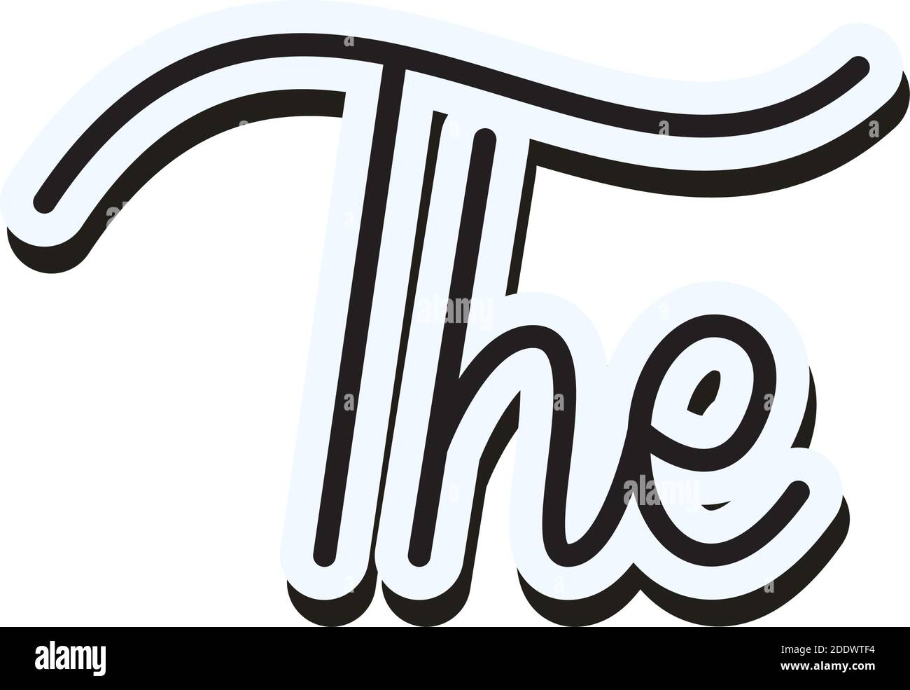 the lettering in white background Stock Vector Image & Art - Alamy
