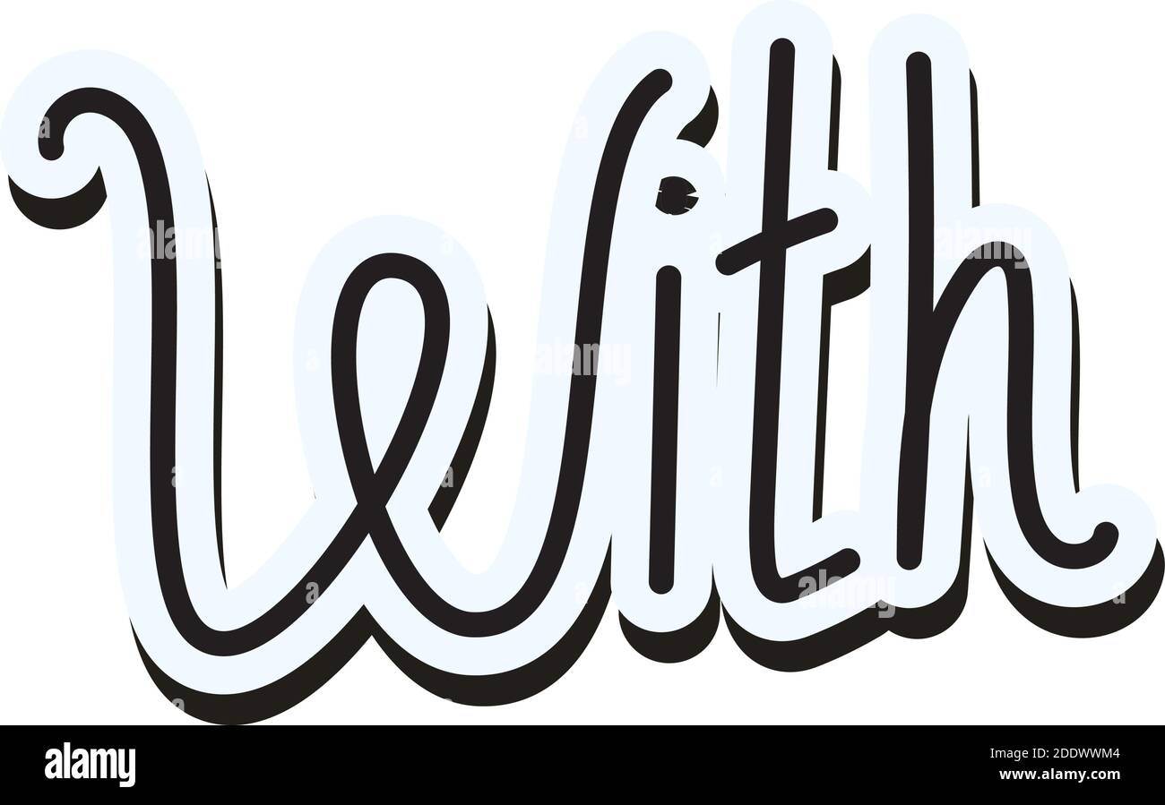 with lettering over white background Stock Vector Image & Art - Alamy