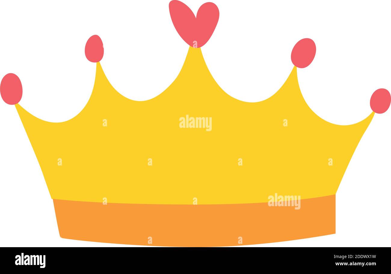 sticker of one crown of gold color with white background Stock Vector ...