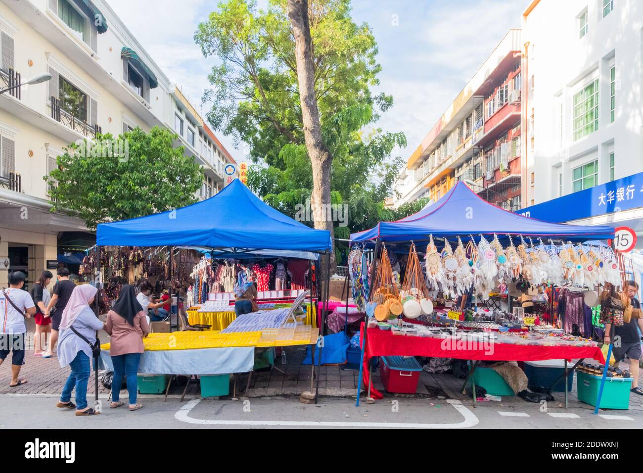 Different stalls at the Gaya Street Sunday Market in Kota Kinabalu ...