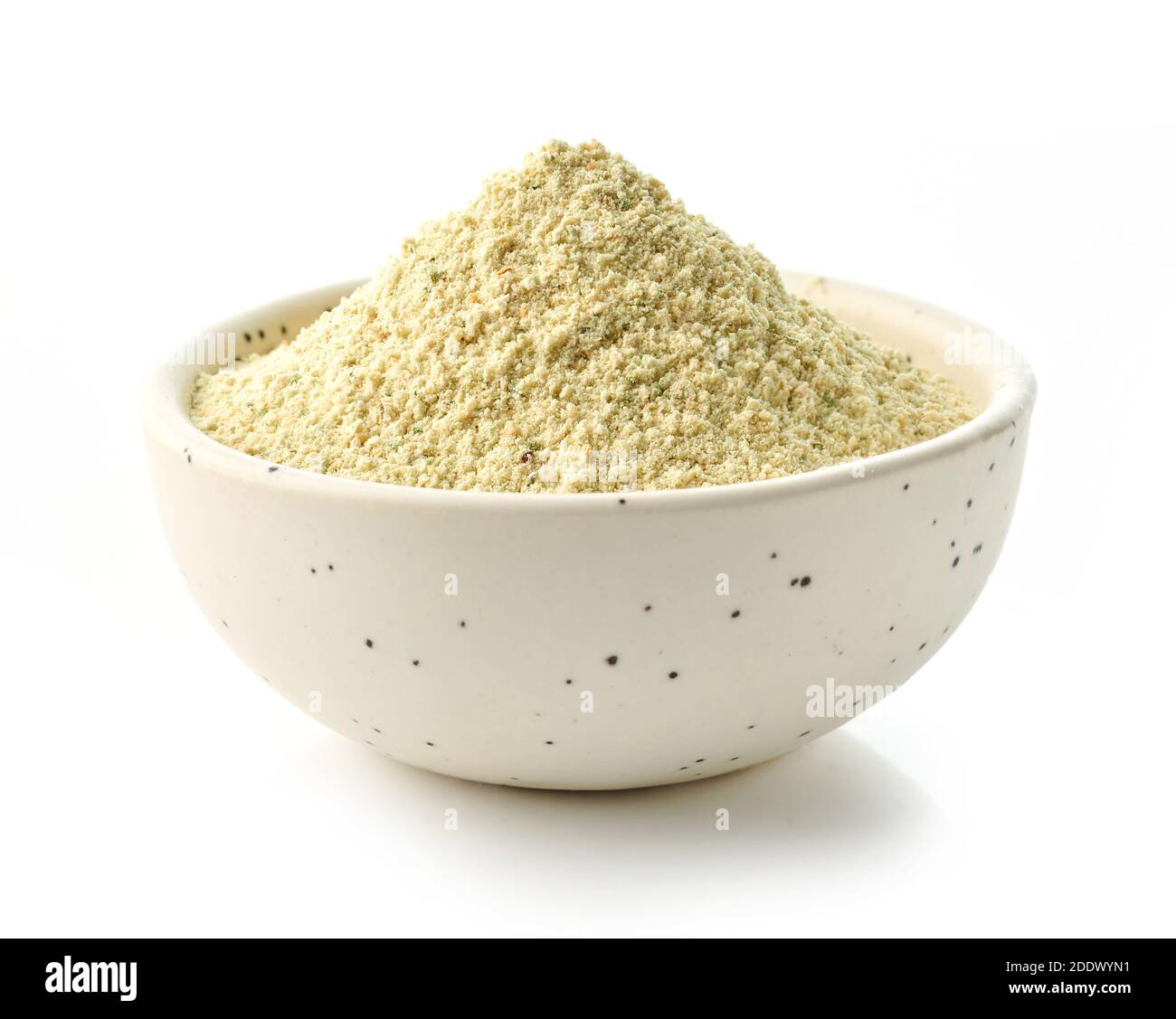 bowl of dried pumpkin powder isolated on white background Stock Photo ...