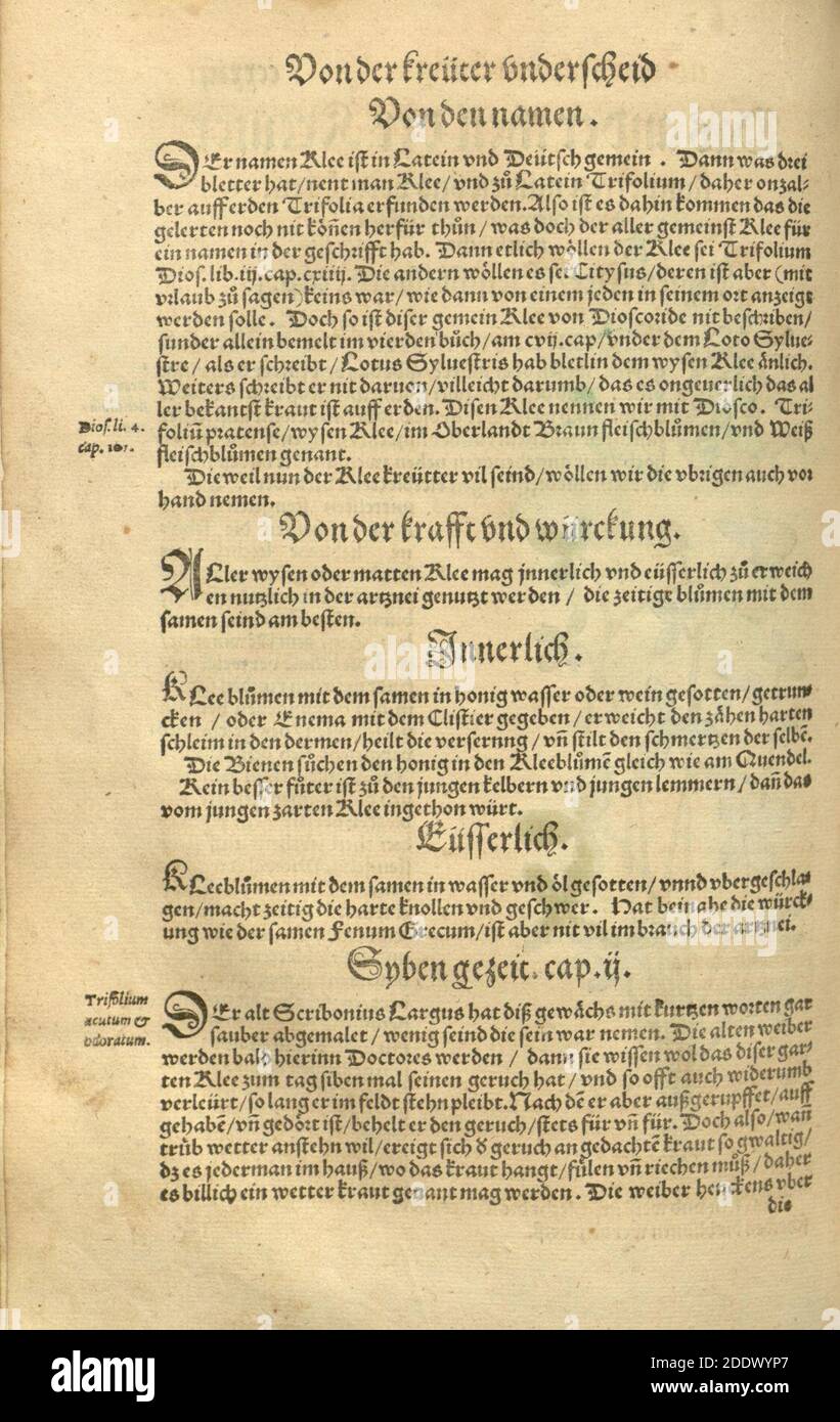 Kreüter Buch, darin Underscheid, Würckung und Namen der Kreüter so in ...