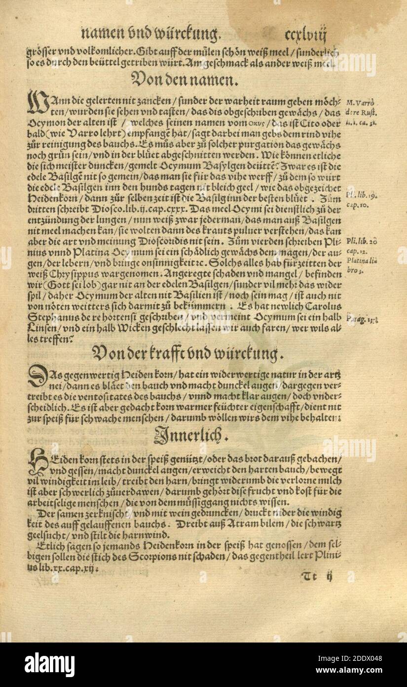 Kreüter Buch, darin Underscheid, Würckung und Namen der Kreüter so in ...