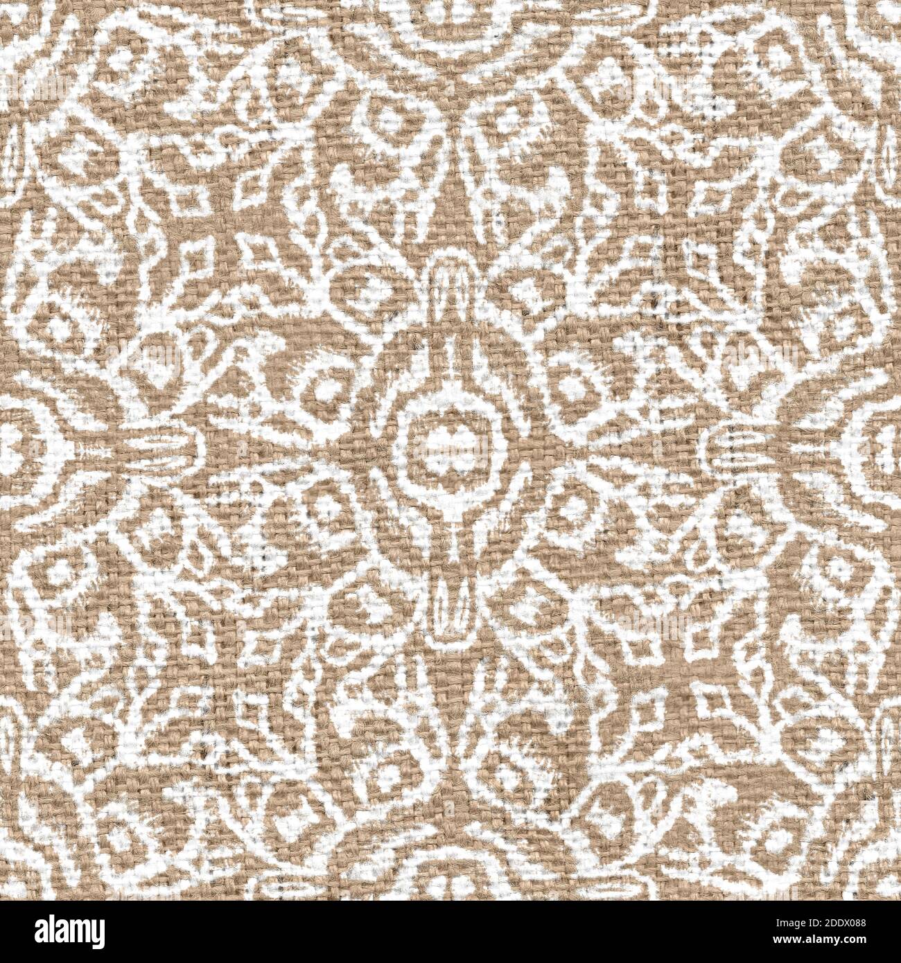 Seamless burlap with white paint pattern overlay Stock Photo - Alamy