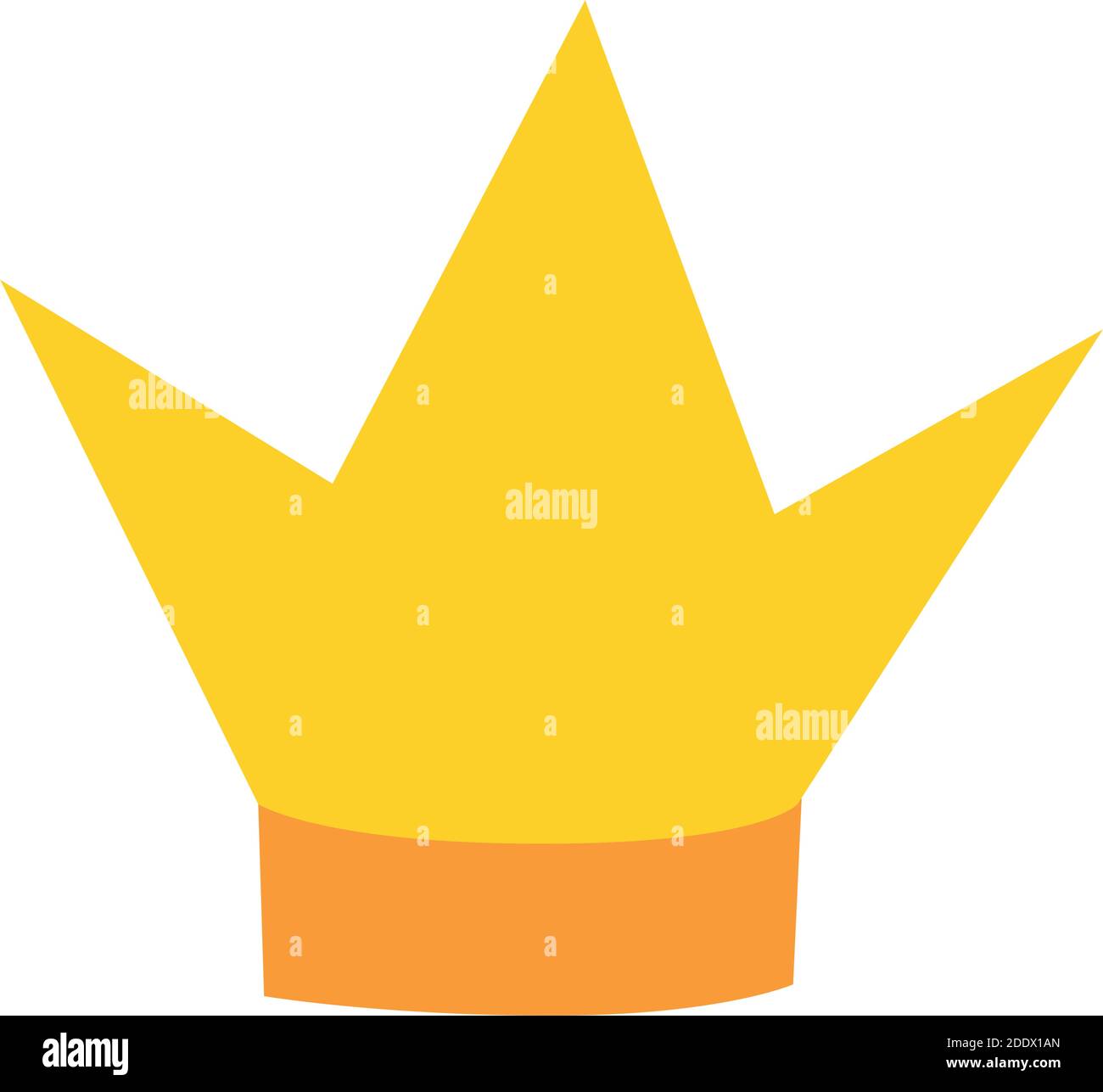 sticker of one crown of gold color in white background Stock Vector ...