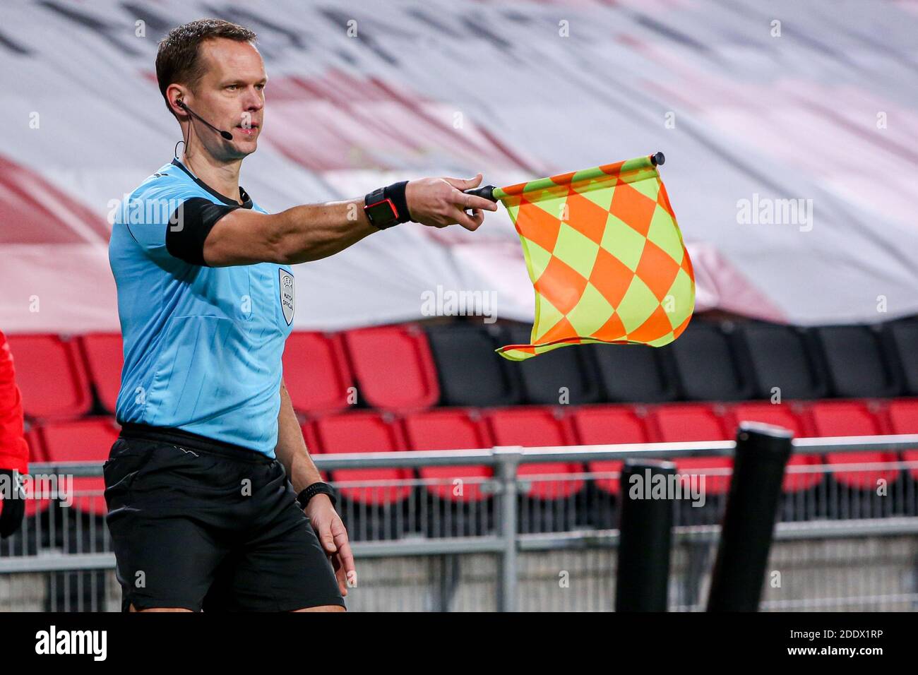 EINDHOVEN, NETHERLANDS - NOVEMBER 26: Assistant referee Haralds ...