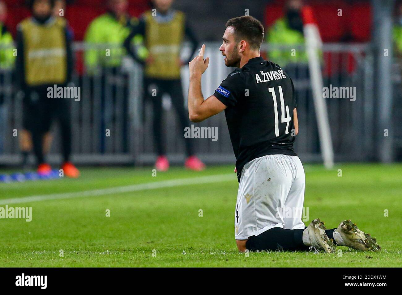 EINDHOVEN, NETHERLANDS - NOVEMBER 26: Andrija Zivkovic of PAOK on pitch ...