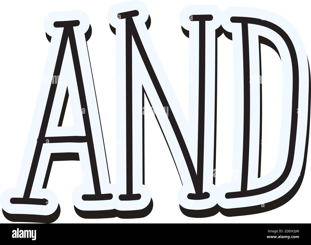 and in capital letter on white background Stock Vector Image & Art - Alamy