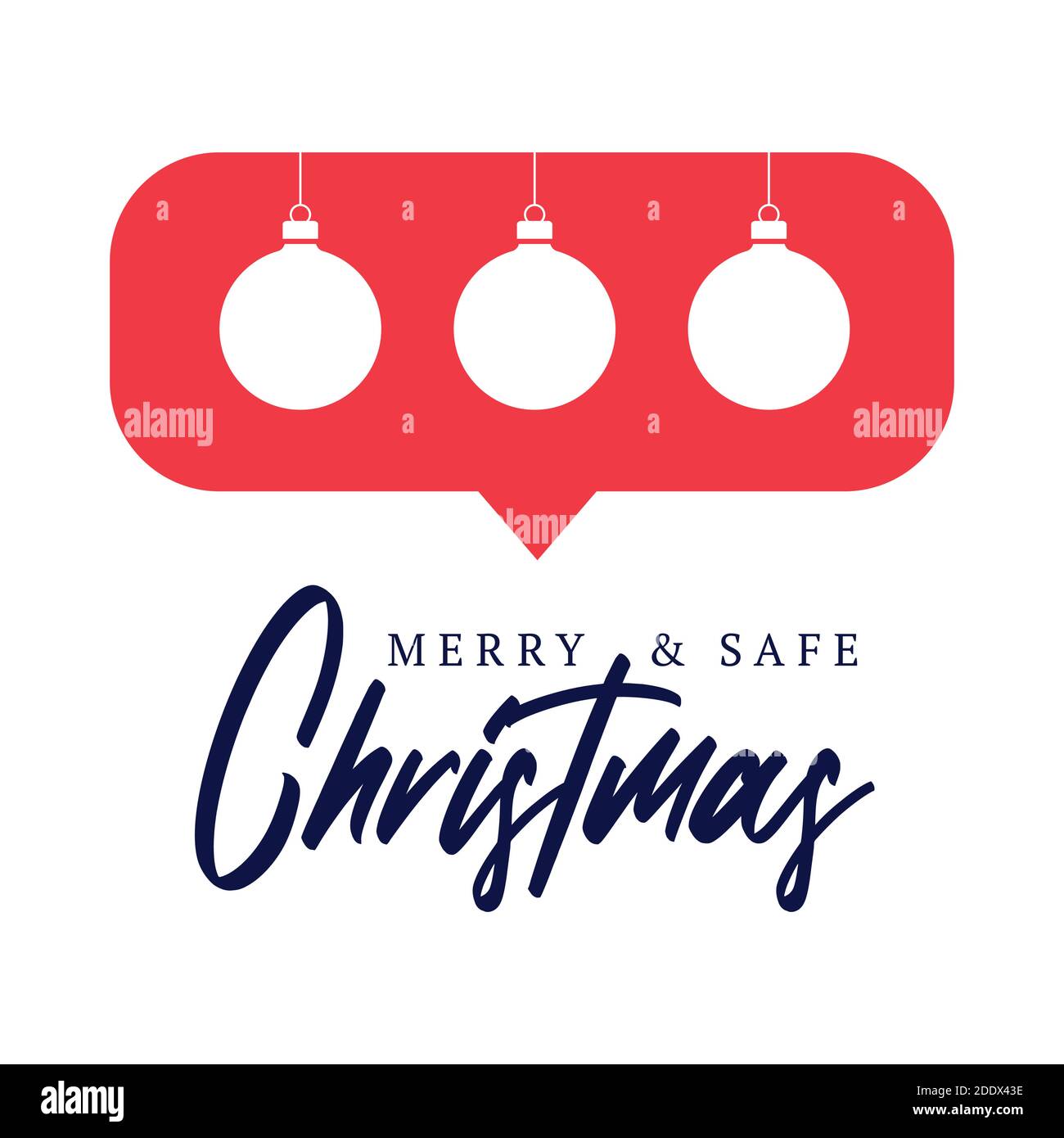 Card or Flyer christmas ball Like counter, comment follower and ...