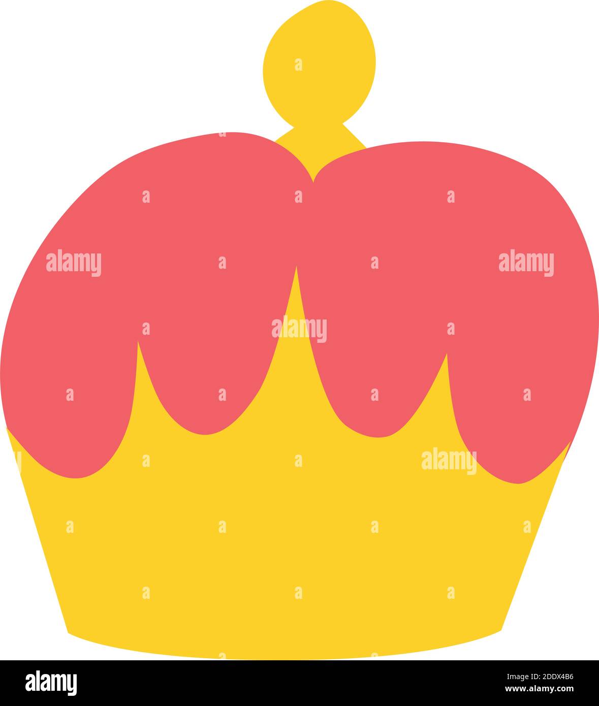sticker of one crown of gold color over white background Stock Vector ...