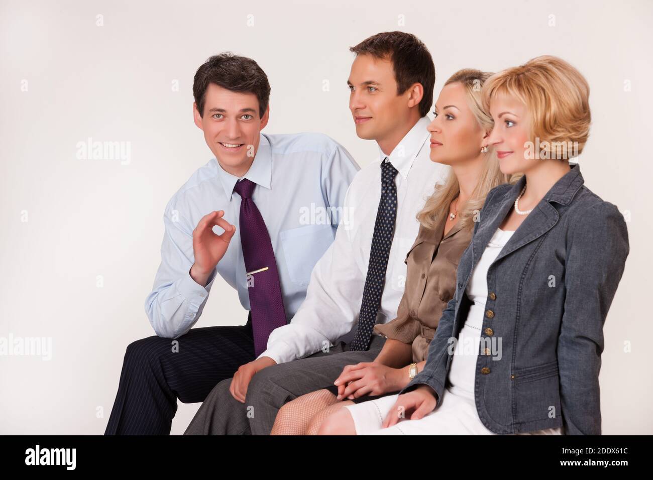 Group of young men and women on isolated background Stock Photo - Alamy